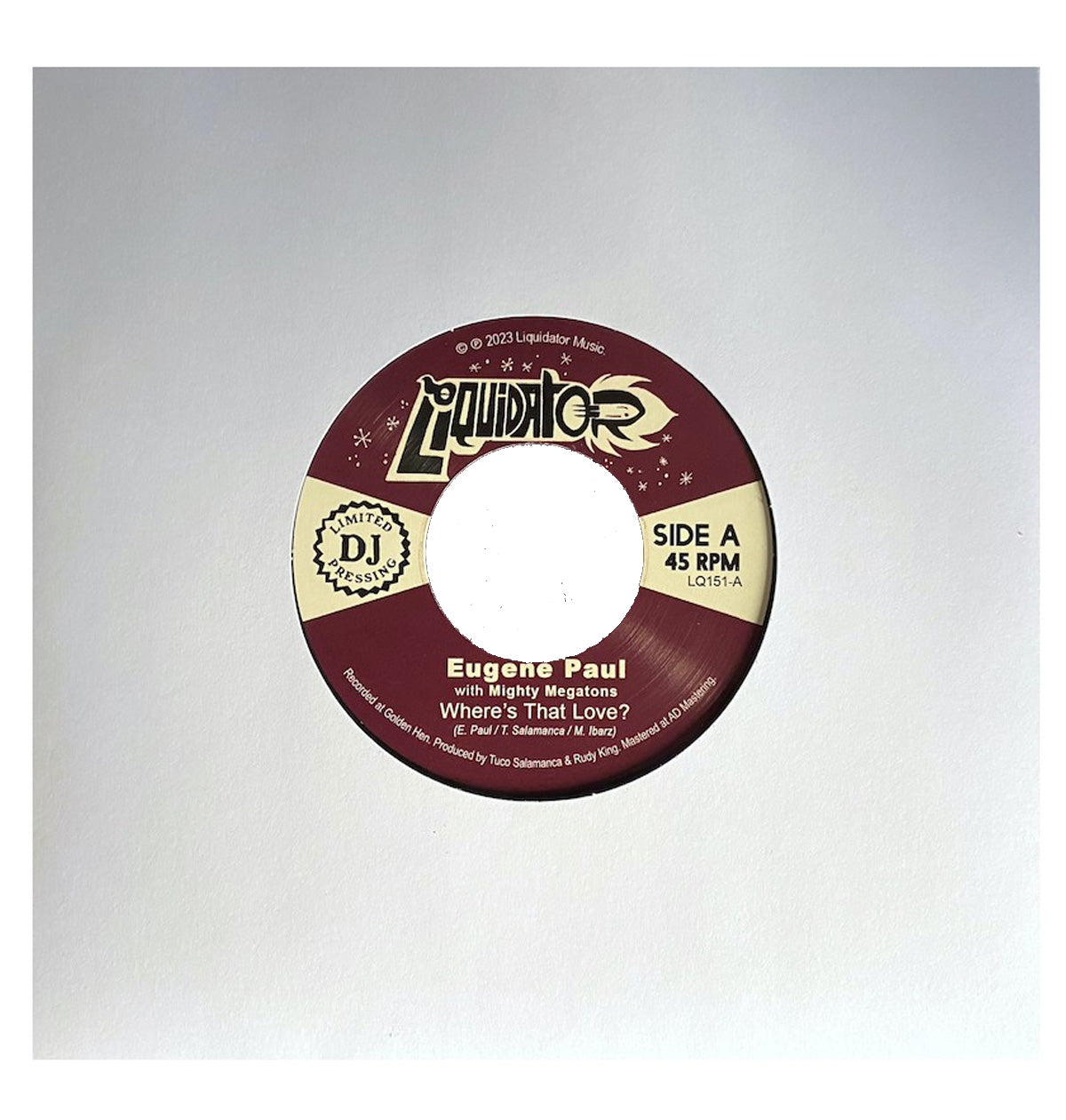 EUGENE PAUL & MIGHTY MEGATONS - WHERE'S THAT LOVE? (7") – Chopper Monster
