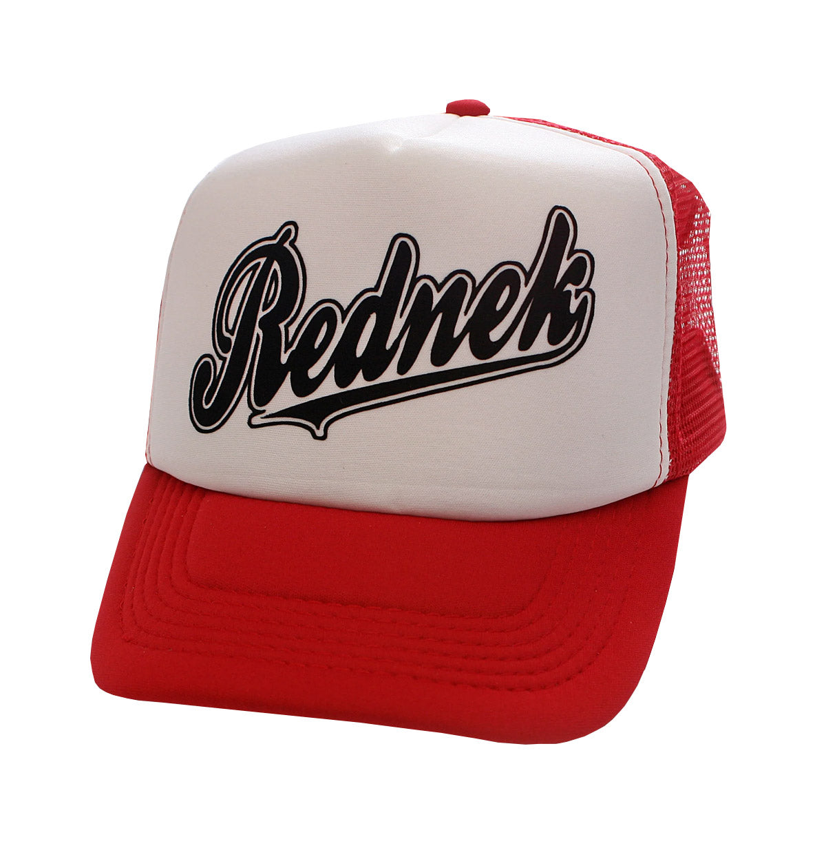 TOXICO REDNEK SCRIPT TRUCKER HAT WHITE/RED – Chopper Monster